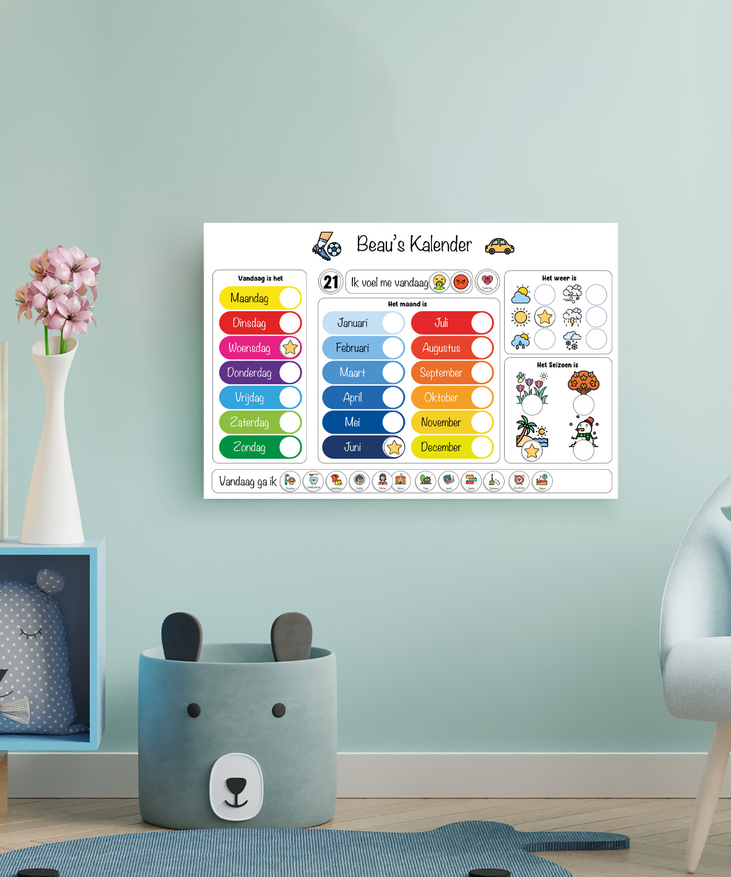 Kinderkalender Beau - kinderplanbord Plania